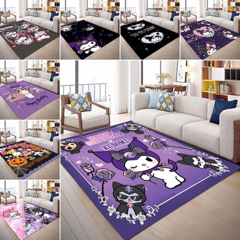 Cartoon Kuromi cute carpet bedroom bedside living room sofa carpet ...