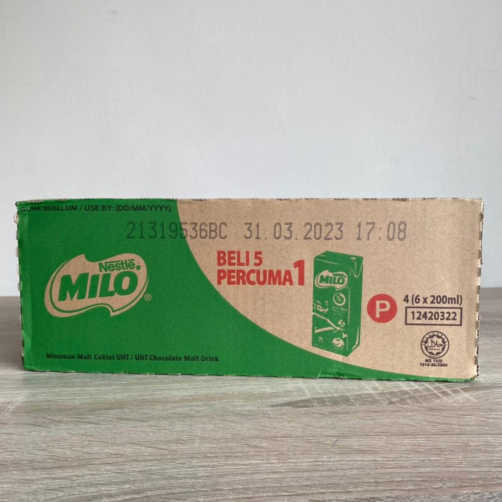 NESTLE MILO UHT Chocolate Malt Drink Milo kotak 200ml X 24(1 carton ...