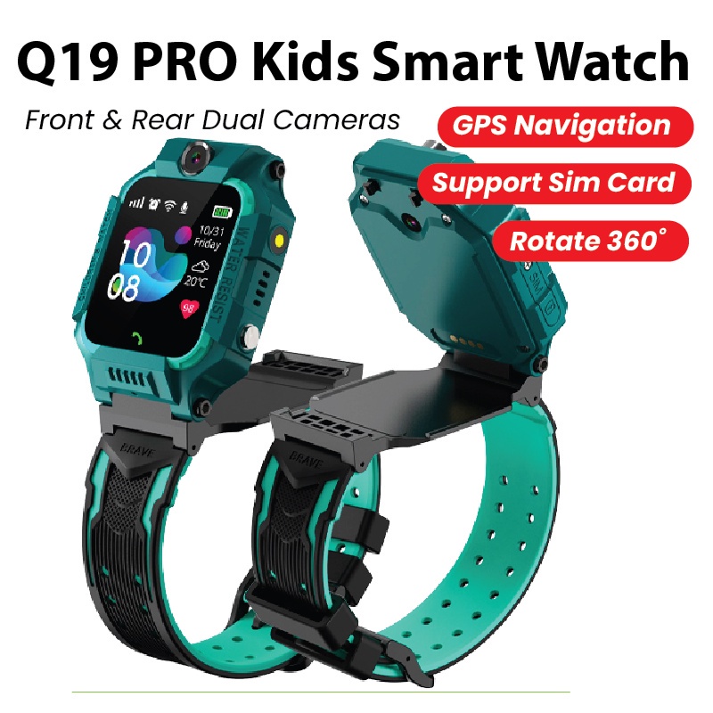 Q19 Phone call Kids Smartwatch 360 rotate Waterproof Camera Location ...