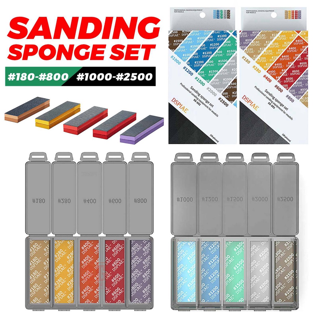 DSPIAE Sanding Sponge Set for Gundam Military Models GK Maker Tools ...
