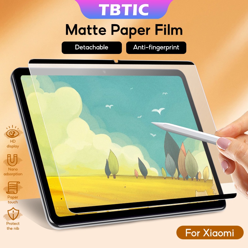 TBTIC Magnetic Matte Paper Like Screen Protector For Xiaomi Pad 7 6 5 ...