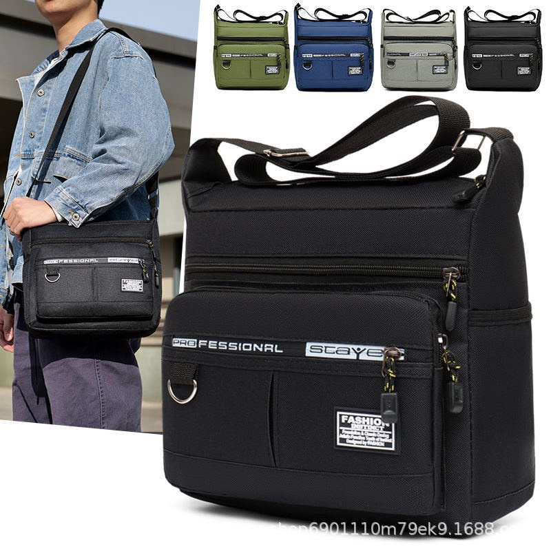 Large Capacity Men's Bag Shoulder Bag Waterproof and Hard-Wearing ...