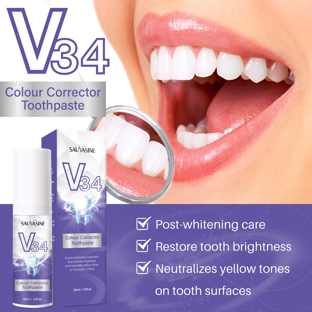 [Ready Stock]V34 Teeth Mousse V34 Teeth Mousse Breath Fresh Oral Care ...