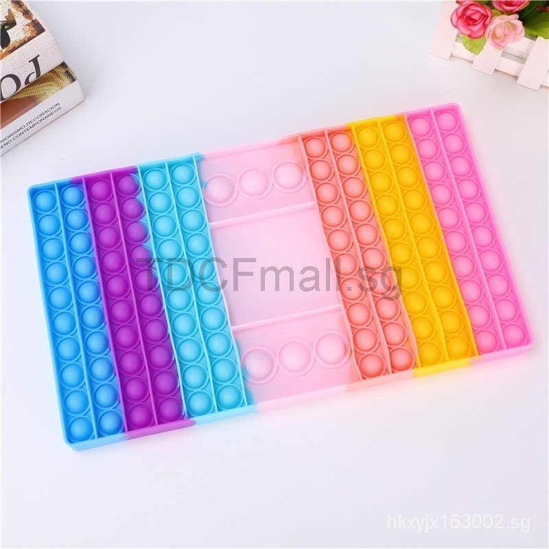 Pop It 30cm Super Size Pop It Push Fidget Toy Giant Rainbow Silicone ...