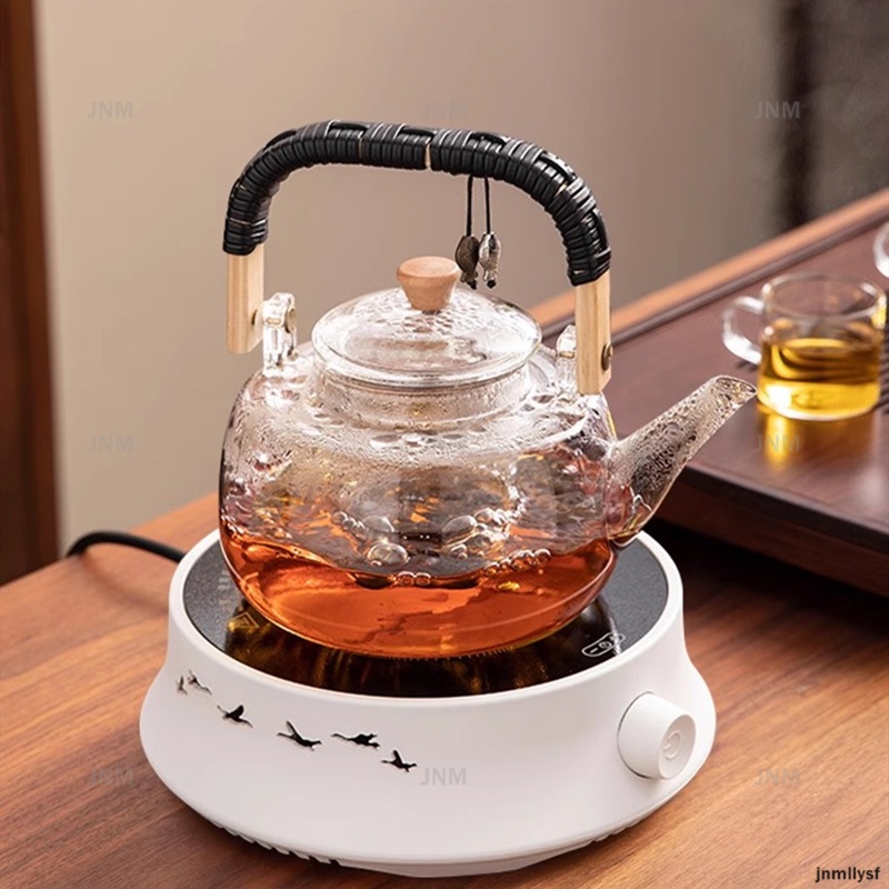 1L Glass TeaPot with Handle Chinese Transparent Glass Teapot Heat ...