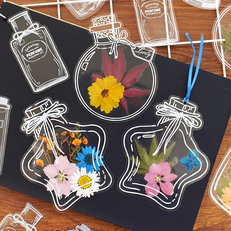 20Pcs/Set Creative DIY Bookmark Transparent Wishing Bottle Shape ...