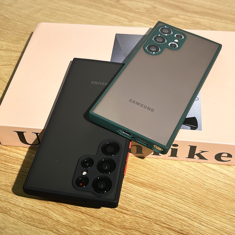 Capa Shockproof Matte Transparent Case for Samsung Galaxy S24 S23 S22 S23FE Ultra Plus S24 S24 ...