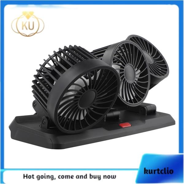 [kurtclio.sg]Car Fan Triple Heads Car Fan 5V with USB Cable Car Fan ...