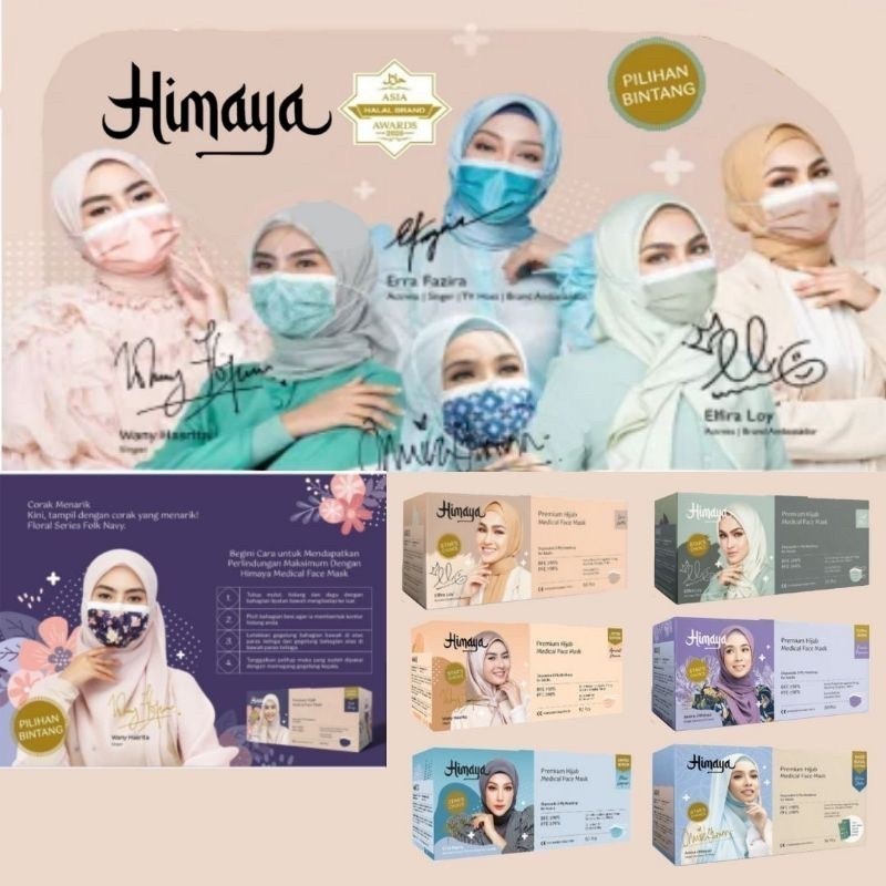 !! Himaya Premium Hijab Medical Face mask 3ply / 4ply 50’s | Shopee ...