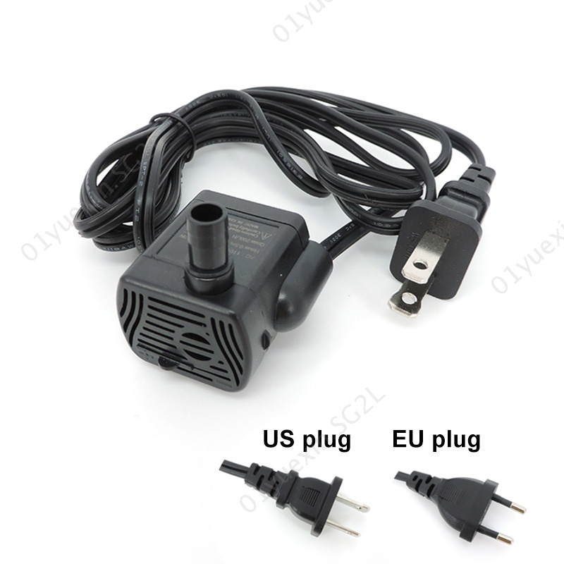 Ultra quiet 3W AC 220V 110V Water Pump Flow Rate Waterproof Brushless Mini Water Filter Fish ...