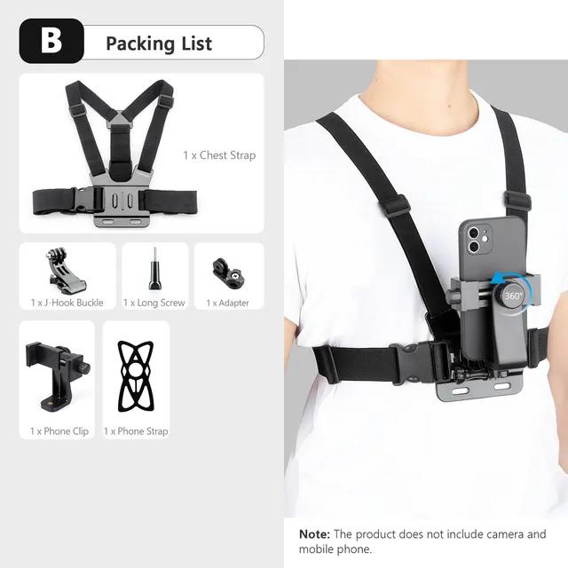 Vamson Chest Strap Rotate Phone Mount for iphone Smart Phone Belt Body ...