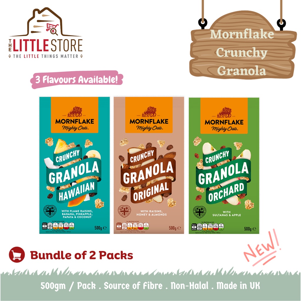 [Buy 2 Free 1 - Bundle of 3 Packs] Mornflake Crunchy Granola Original ...