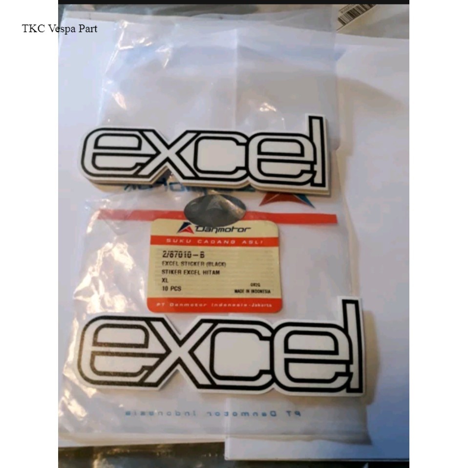 HITAM Tepong original danmotor vespa excel black TKC sticker | Shopee ...
