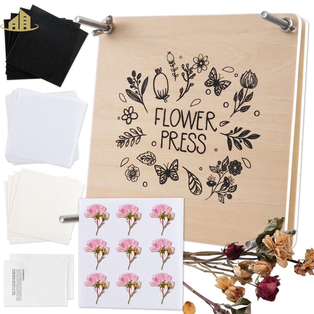 Flower Press Kit Wooden Professional Flower Leaf Press Kit Reusable DIY ...