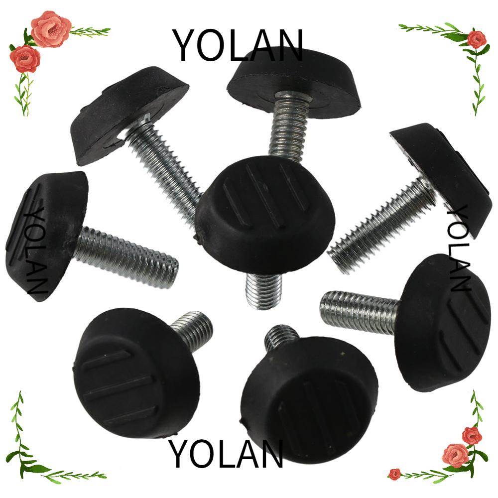 YOLANDAGOODS1 10 Pcs Glide Furniture Leveling Feet, Galvanized Steel M6 ...