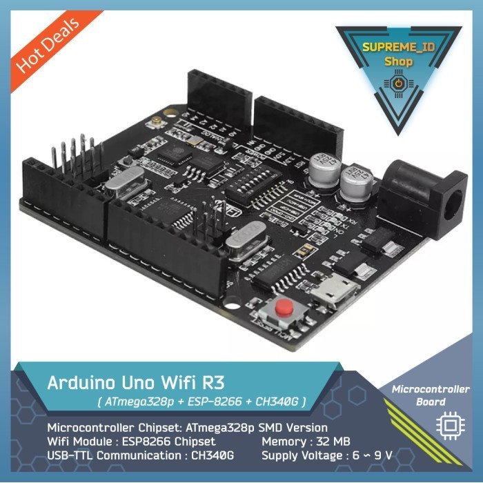 Arduino Uno Wifi R3 Esp8266 Dev Board 32 Mb Memory Usb Ttl Ch340g