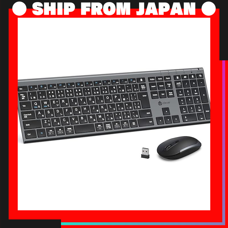 iClever Wireless Keyboard and Mouse Combo, Japanese JIS Layout, Ultra ...