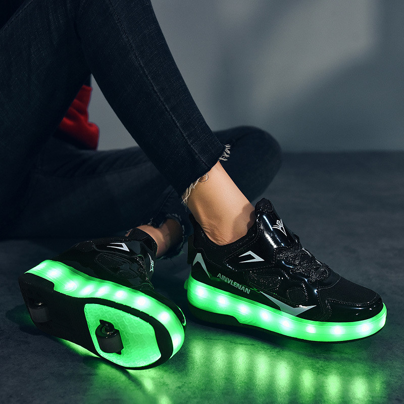 Dual-Wheel Roller Skates with Removable Wheels, Hidden Retraction ...