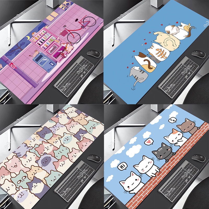 Cartoon Mouse Pad Cat Paw Cute Computer Deskmat Keyboard Non-slip ...