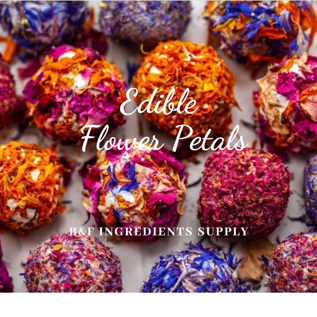 Edible Flower Petals Flakes Dried Cornflower Mixed Petals Marigold Rose ...