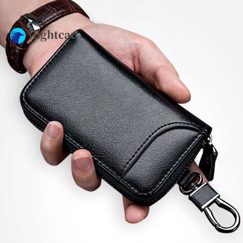 flightcar Leather Keychain Men Key Holder Organizer Pouch Split Car Key ...