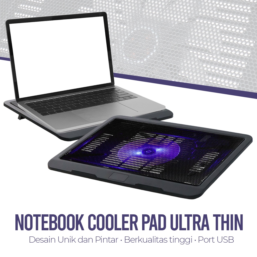 Cooling Fan Notebook Cooler Pad Laptop Temperature Cooler Ultra Thin ...