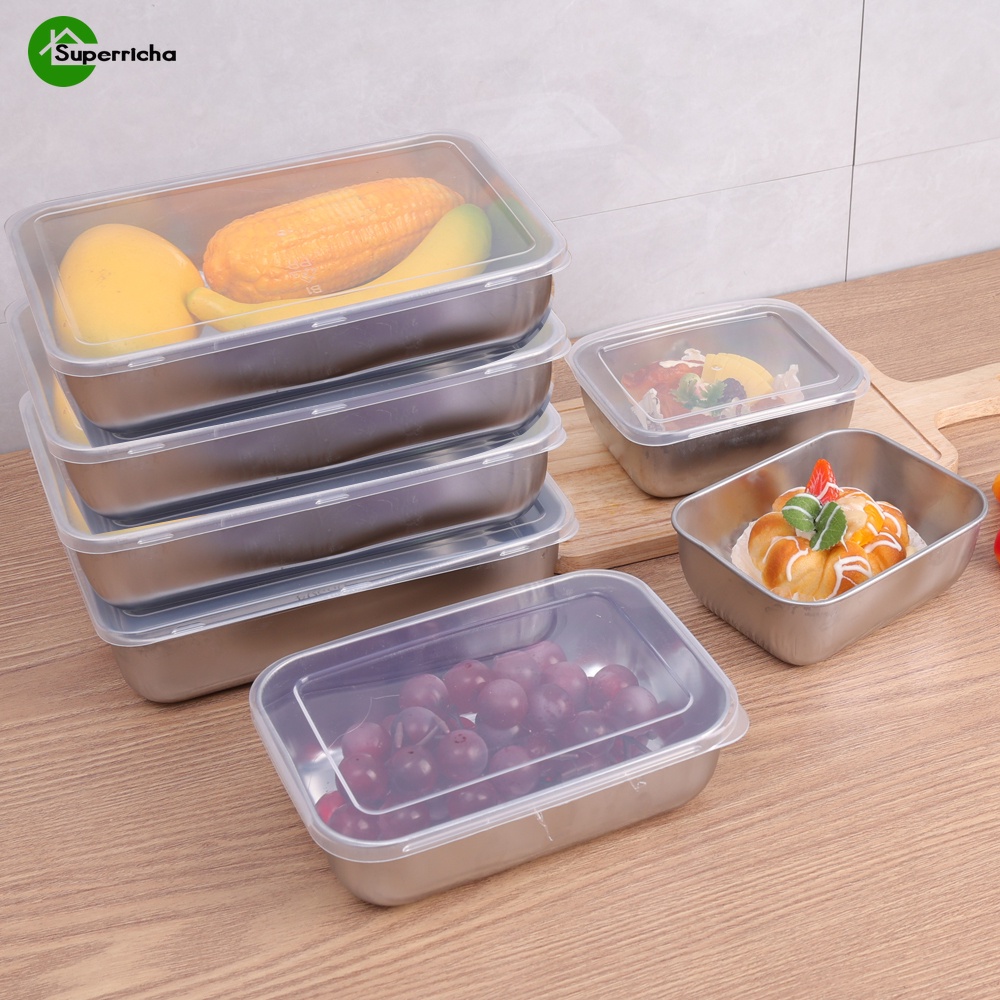 Stainless Steel Preservation Box with Lid - Sealed Vegetables Fruits ...