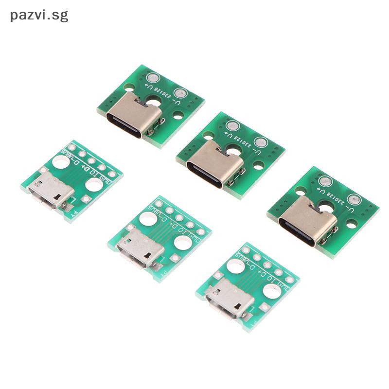 pazvisg 10Pcs Micro USB Jack Android Type-C Female Connector Jack Charging Port USB Socket PH2.0 ...