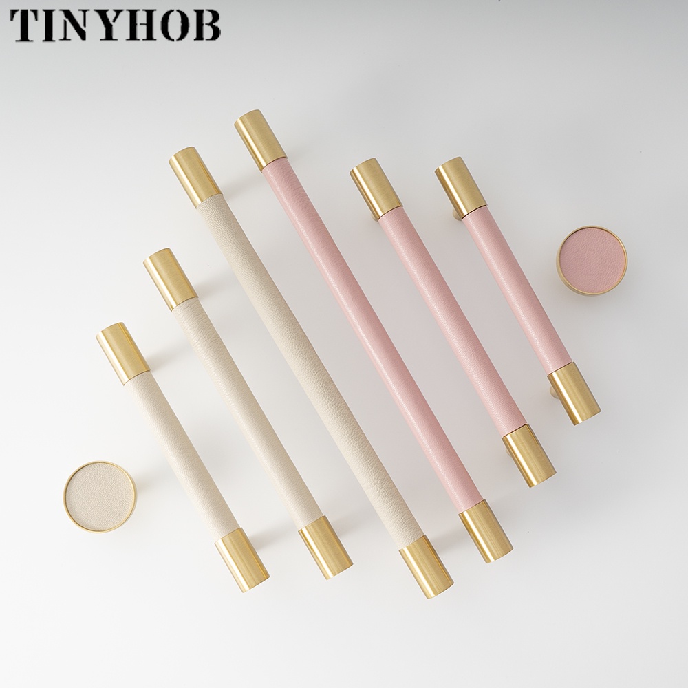 Tinyhob Handcraft Leather+Brass ins Furniture Handles Nordic Wardrobe ...