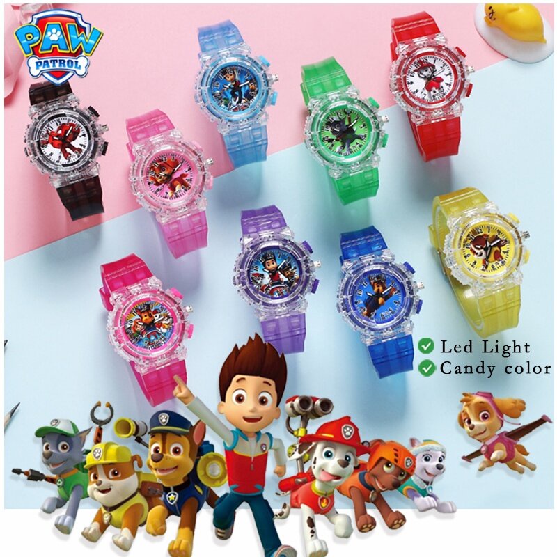 Paw Patrol Kids Watch Disney Luminous Light Watch Spiderman Frozen ...