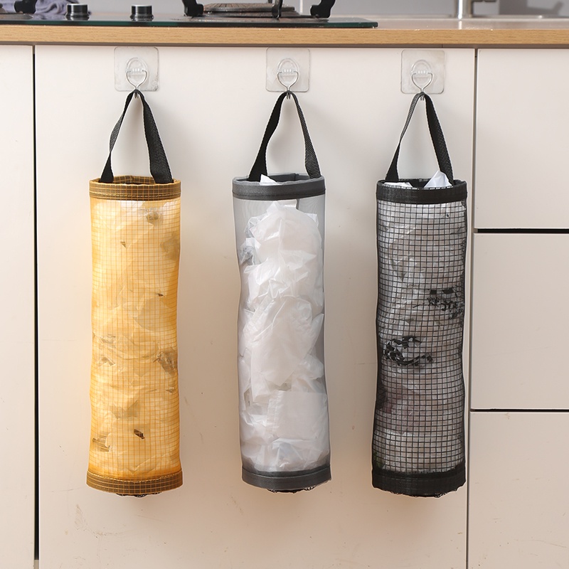 Kitchen Hanging Plastic Bag Storage Garbage Bag Storage Organization ...