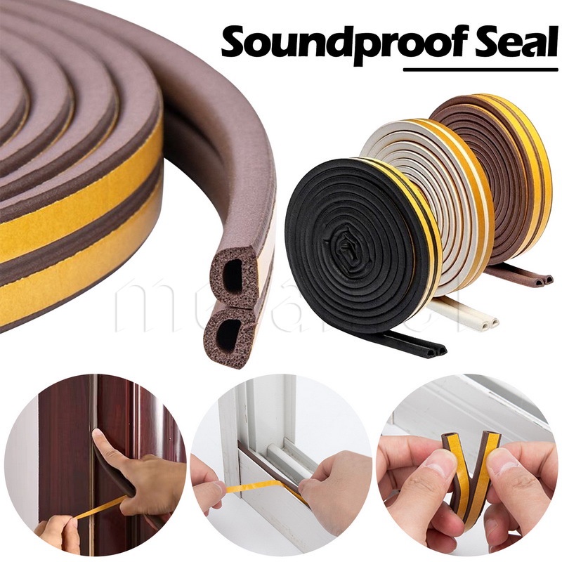 D Type Doors Window Gasket / Self-adhesive Acoustic Rubber Foam ...