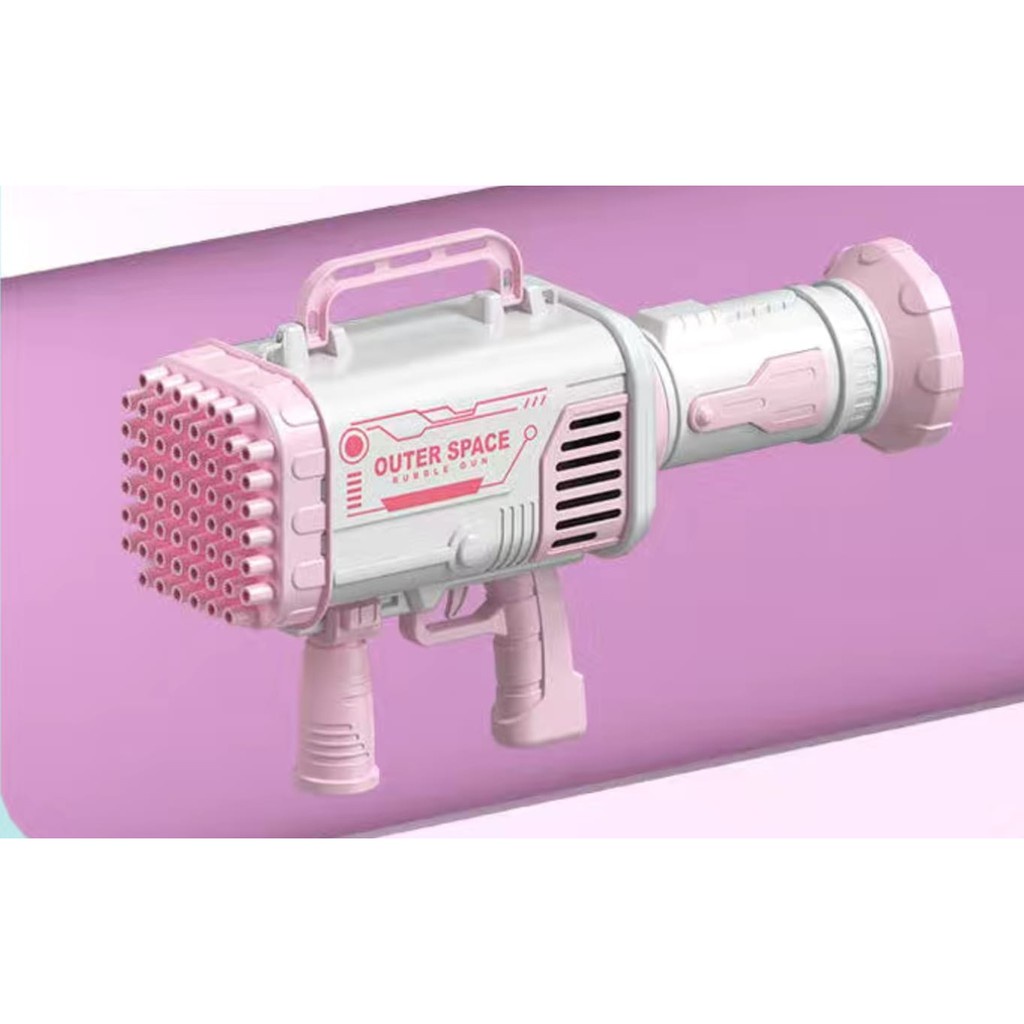 Bazooka Bubble Gun 64 Holes Bubbles With Led Rechargeable | Shopee ...