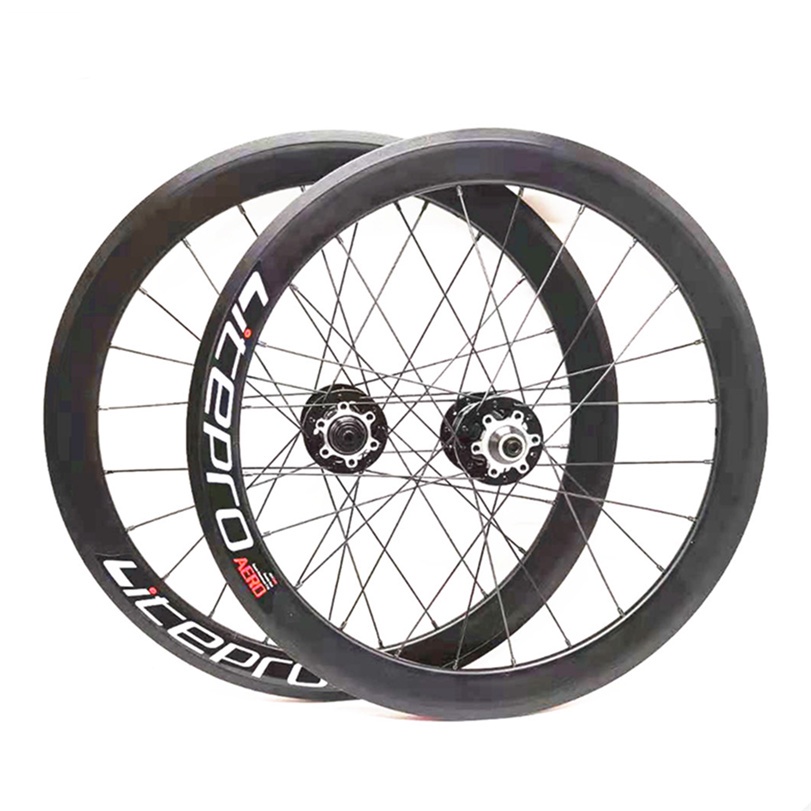 Litepro 16 Inch Folding Bike Wheelset AERO 349 Disc Brake 100x135mm V ...