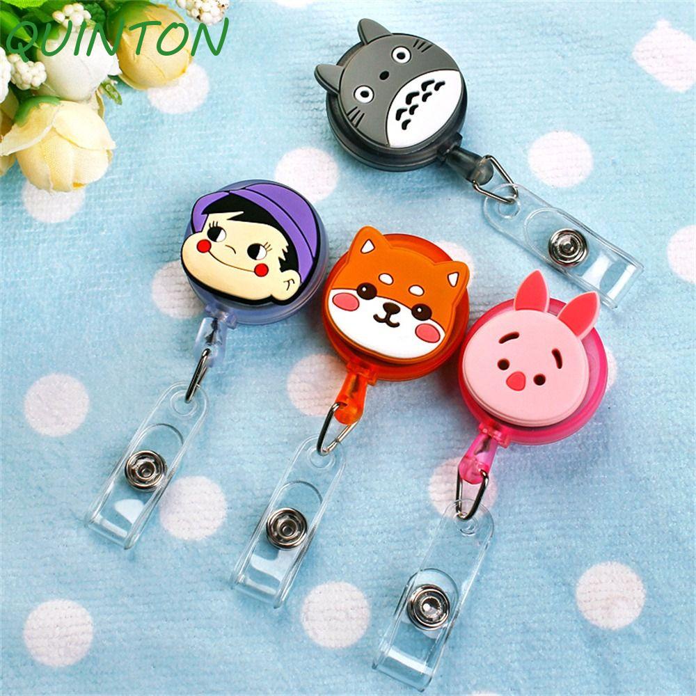 QUINTON Retractable Badge Reel Office Supplies Cartoon Pikachu Name Tag ...