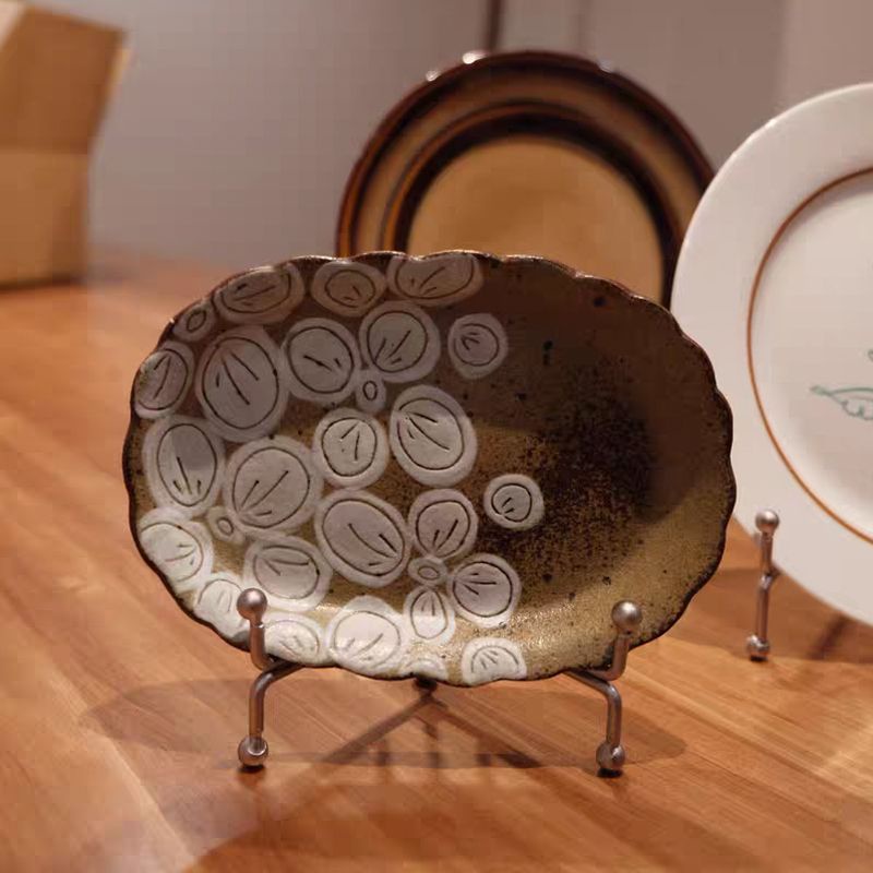 Yixi Ceramic Plate Holder Dinner Plate Plate Display Stand Clock Photo ...