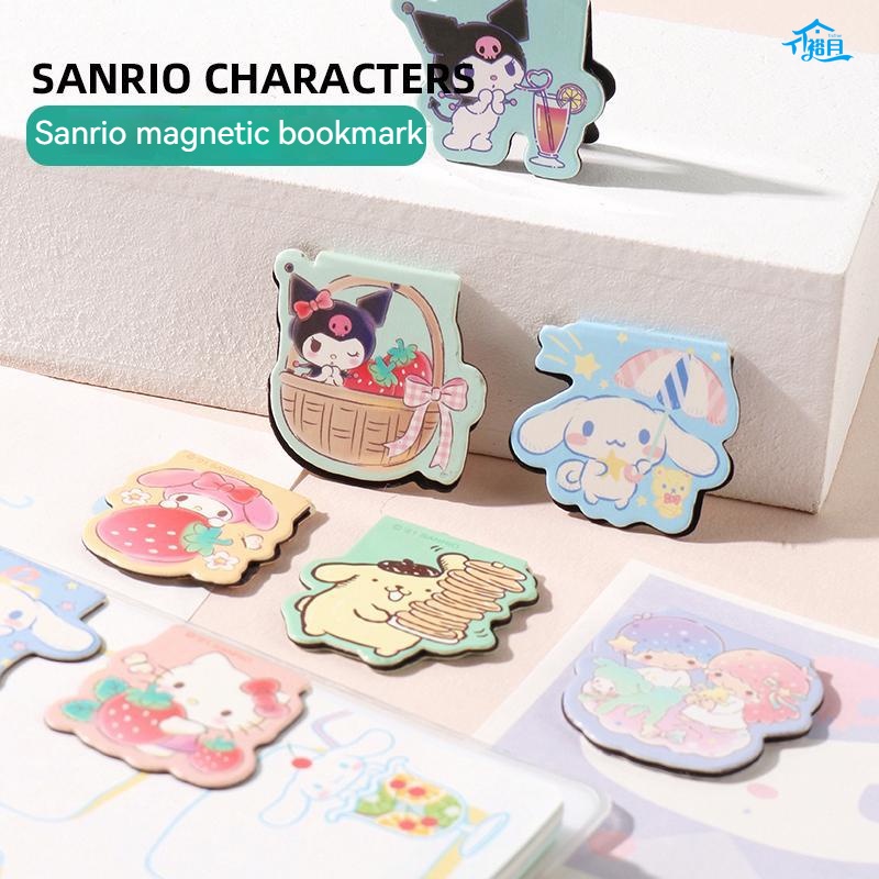Sanrio Genuine Cute Magnetic Bookmark Cinnamoroll Kuromi Hello Kitty ...