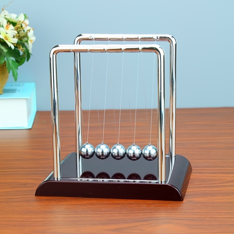 Newton's Cradle Desk Table Decor Metal Pendulum Ball Steel Balance Ball ...