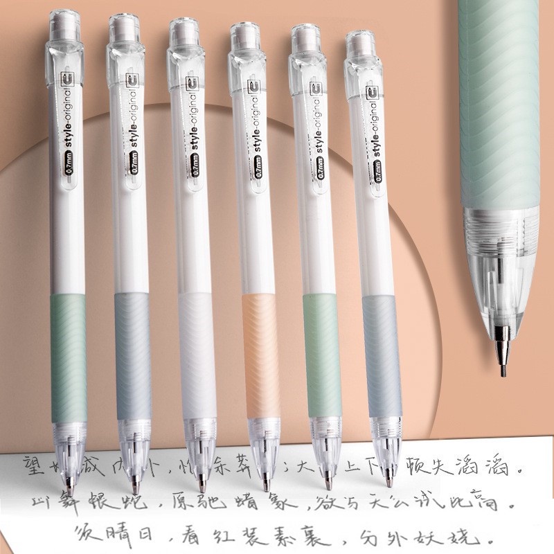 Student Simple Mechanical Pencil Press Pen 0.5/0.7 Stationery School ...