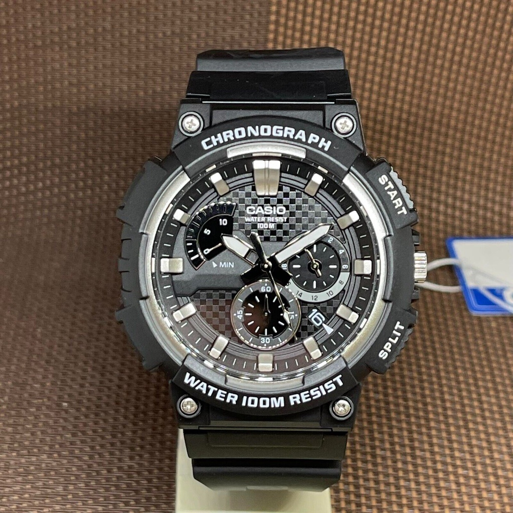 Casio MCW-200H-1A Retrograde Chronograph Black Analog Resin Sports Men ...