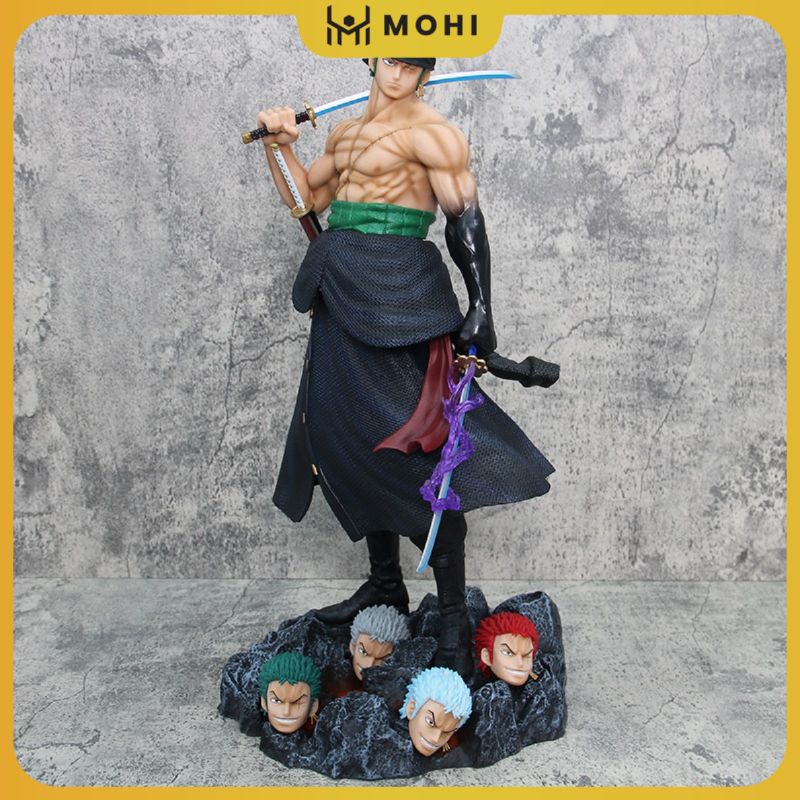 Super huge 5-headed Zoro model 50cm tall. One Piece Model. There is a ...