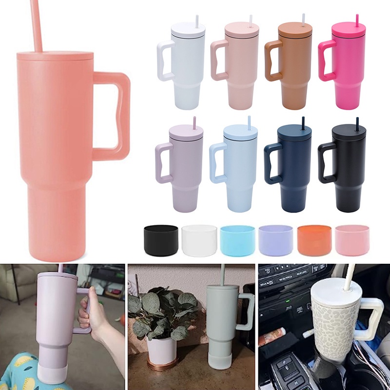 1200ml Vacuum Flasks with Straw 40oz Thermos Tumbler with Handle Stainless Steel Portable Mug ...