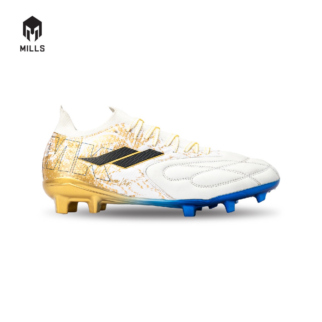Mills Astro Spartan MK Elite FG White/Gold/Navy Soccer Shoes 9301505 ...