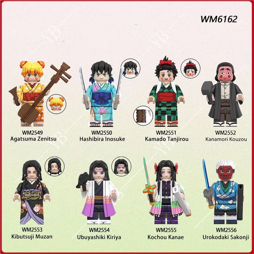 Assembling Toy Anime Series Demon Slayer Tanjiro Figure Building Blocks ...