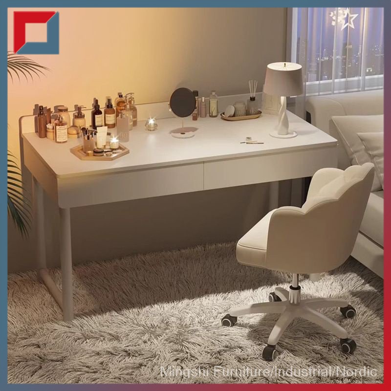 Table for girls bedroom with drawers desk for students simple makeup ...