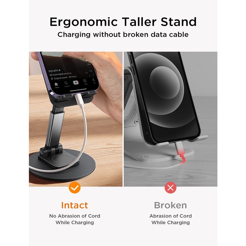 Phone Stand handphone stand Desktop Stand Metal Bracket Mobile Tablet ...