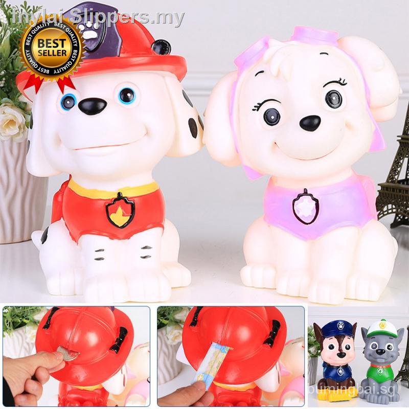 【In stock】Paw Patrol Piggy Bank Kids Money Saving Coin Box Cartoon Dog ...