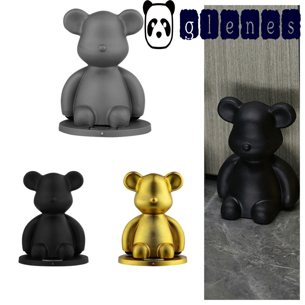 GLENES Bear Door Stopper, Punch-free Anti-collision Door Suction, Cute ...