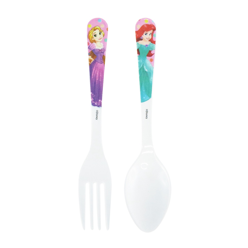 Disney Princess Friends Melamine Fork & Spoon Set (8486) | Shopee Singapore