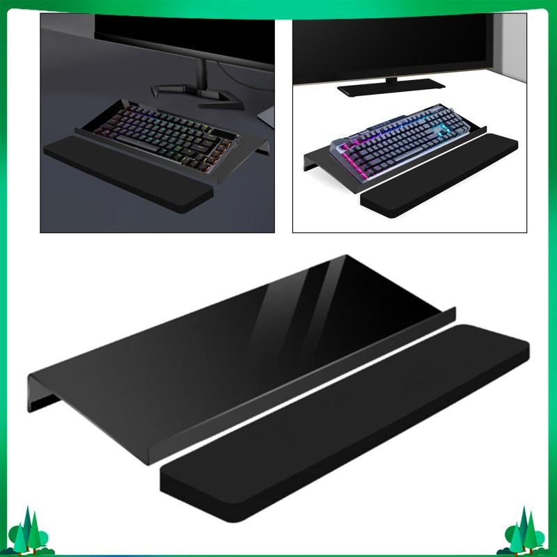 [Isuwaxa] Desktop Keyboard Holder Acrylic Keyboard Riser and Wrist Rest ...